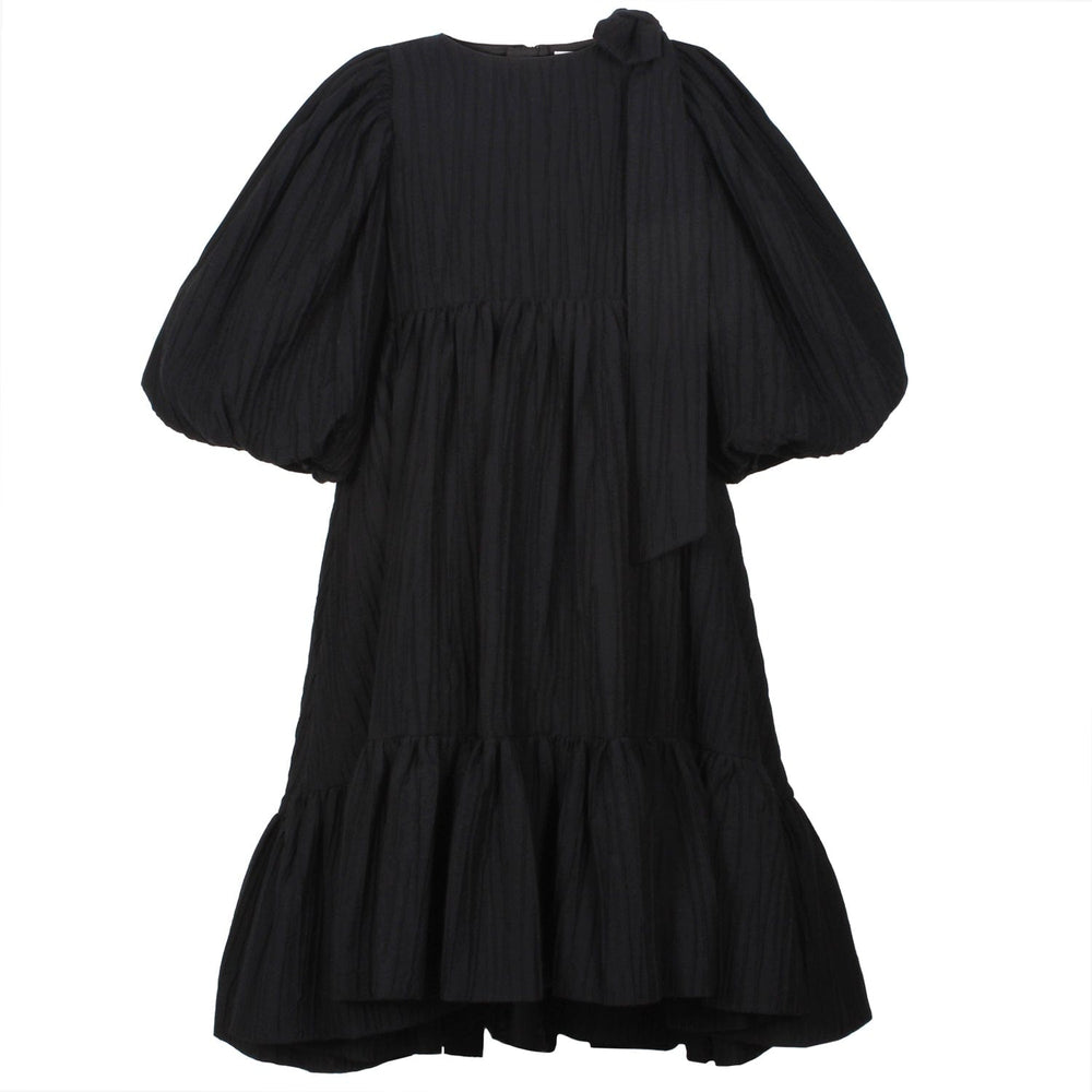 Jessie & James Girls Black Texture Jacquard Dress