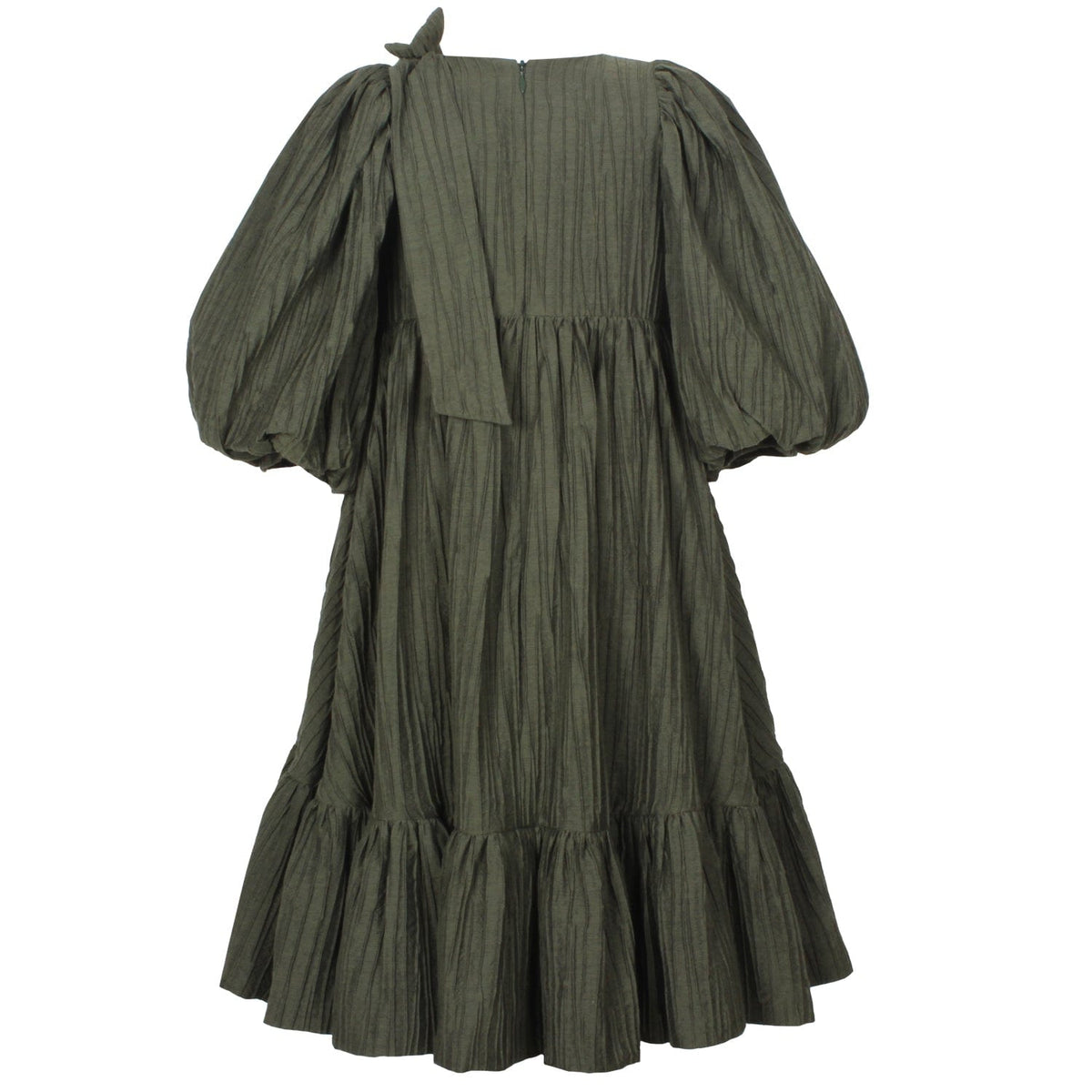 Jessie & James Girls Green Texture Jacquard Dress